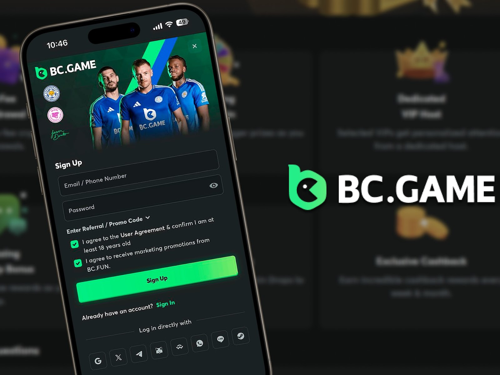 How To Create An Account Using The BC Game App?