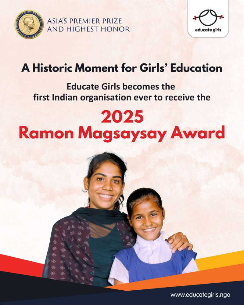 Educate Girls Ramon Magsaysay Award 2025: Transforming Girls’ Education ...